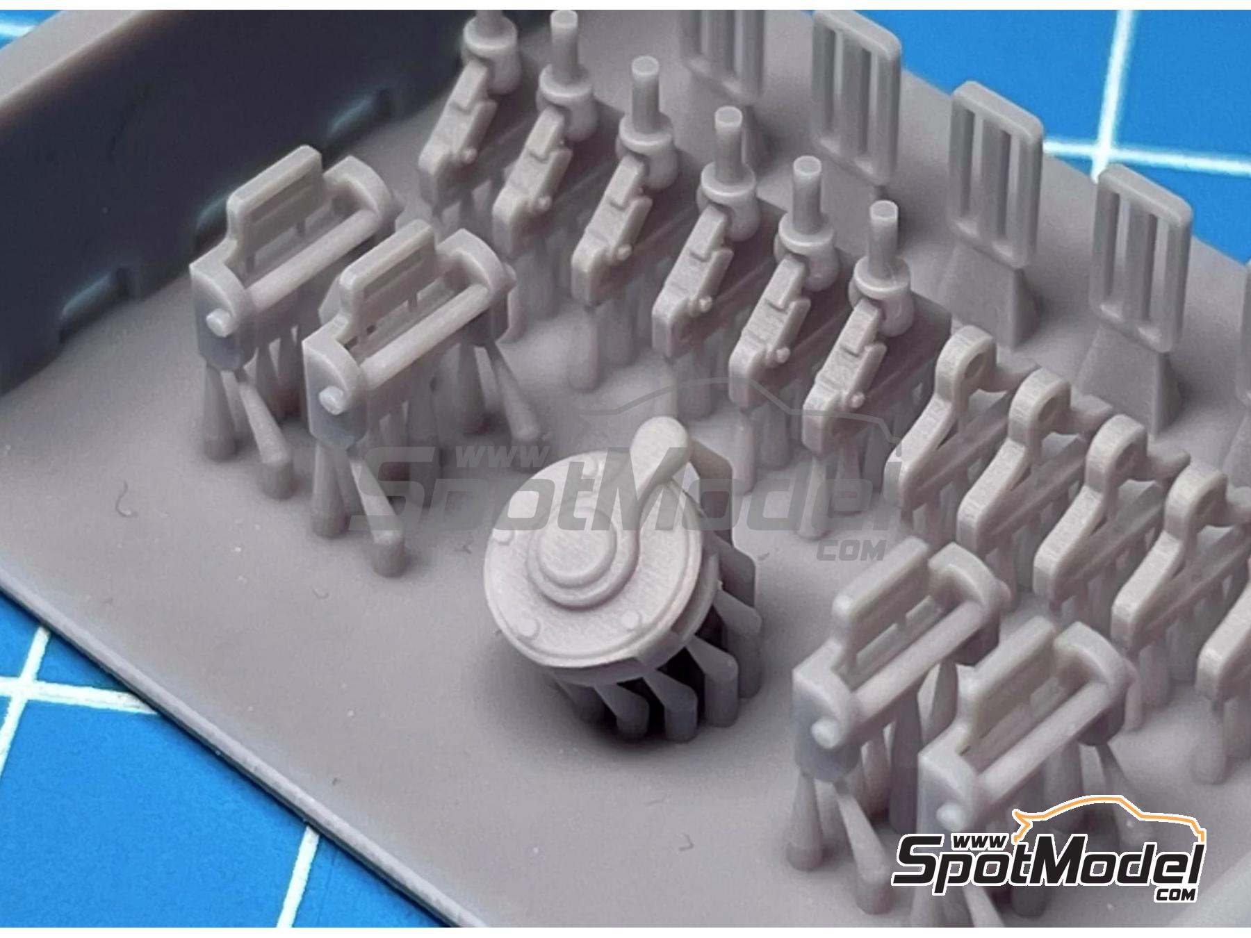 Stone Models A036/2023: Seatbelts 1/12 scale - 5-Point Racing seatbelt buckles - open type - 1 ...